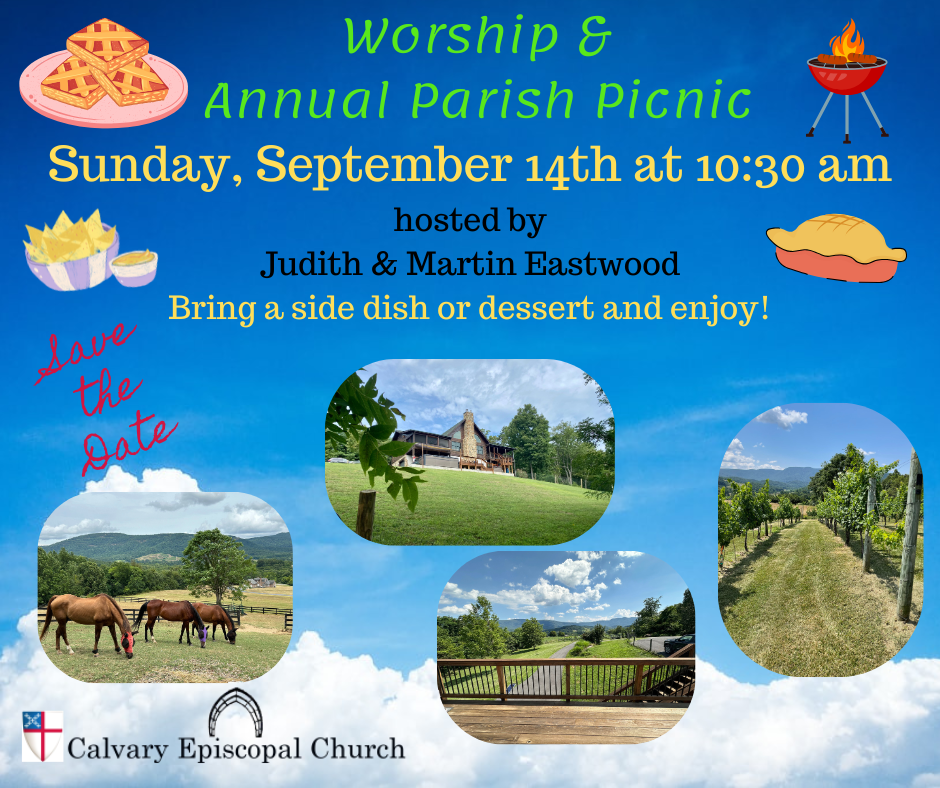 Worship Times & Holy Week | Calvary Episcopal Church in Front Royal VA